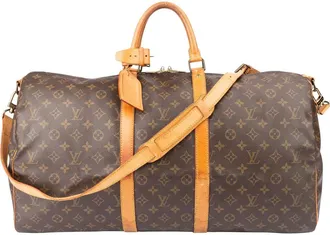 Louis Vuitton Crossbody Bags - Louis Vuitton Canvas Monogram Keepall 55 Bandoulie - Gr. unisize - in Braun - für Damen