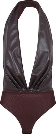 Andamane Femme, Tops, Brun, Taille: 36 FR Body Halterneck Rose & Violet