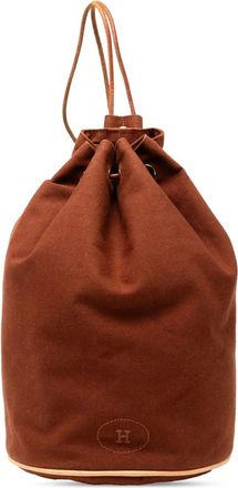 Hermès sac à dos Polochon Mimile en toile (2010-2025) - Marron