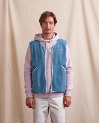 Faguo Veste polaire sans manches bleu