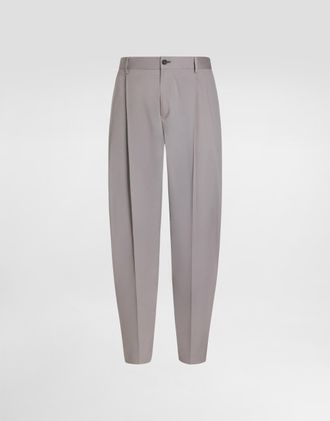 Dolce & Gabbana Hose Aus Baumwollgabardine - Mann Hosen Und Shorts Grau 48