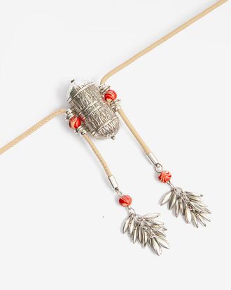 Isabel Marant Collier Janis - Femme - Rouge-argent&eacute; - Taille - Isabel Marant - Collection &Eacute;t&eacute; Femme - Nouvelle Collection Capsule La Riviera