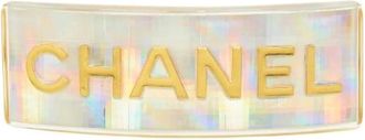 Chanel Accessoire de cheveux barrette logo Pre-owned - Femme - Pre-owned - Blanc - Taille: ONE Size