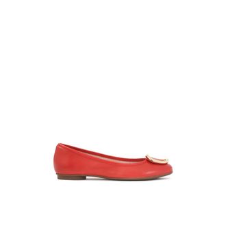 Kazar Rote Lederballerinas mit Metallakzenten - - Shoes - Damen - Rot - 36 EU
