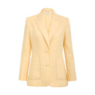 Zimmermann Butter Leinen Blazer - - Jackets - Damen - Gelb - L