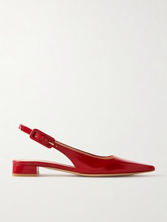 Gianvito Rossi Tokio 20 Slingback-schuhe Aus Leder - Rot