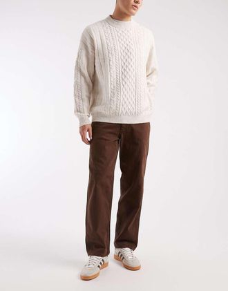 Jack & Jones Eddie - Jean ample style workwear - Marron-Brown