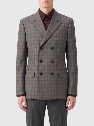 Dries Van Noten Blazer crois&eacute; en pure laine &agrave; motif tartan et revers en pointe