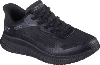 Skechers Slip-On Sneaker SKECHERS BOBS SQUAD 4, Damen, Gr. 39, schwarz (schwarz uni), Mesh, Synthetik, unifarben, Schuhe, Slipper, Freizeitschuh, Halbschuh mit