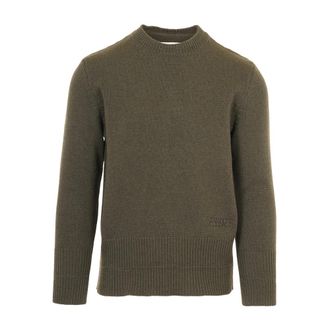 Maison Margiela Crewneck Costa Logo Ric - - Knitwear - Herren - Gr&uuml;n - M