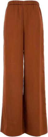 The Nina Studio Femme, Pantalons, Brun, Taille: 38 FR Pantalon large en satin stretch