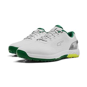 Puma Alphacat Nitro Chaussures de Golf pour Homme, Puma Archive Blanche Verte Jaune éclatante, 46 EU