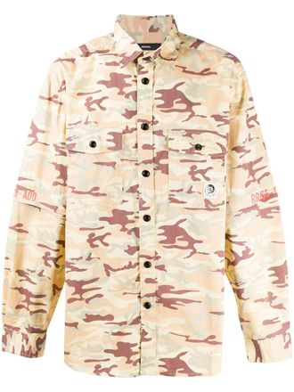 Diesel chemise &agrave; motif camouflage - Tons neutres