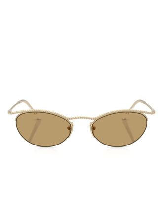 Giorgio Armani Ovale Sonnenbrille mit Kordeldetail - Gold