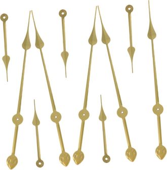 BESPORTBLE 5 St&uuml;ck Gro&szlig;e Selbstgemacht Wanduhrzeiger aus Robustem Material Goldfarbene Zeiger f&uuml;r Heimdekoration Kompatibel mit Wanduhren