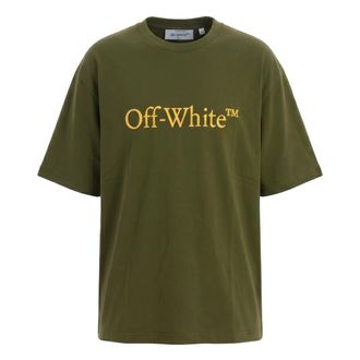 Off-white Baumwoll-T-Shirt - - Tops - Herren - Gr&uuml;n - S