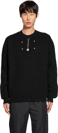 Prada Distressed Wool Jumper with Charms