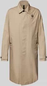 Blauer Parkamantel mit Label-Badge Modell HUDSON