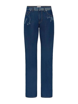 Jean Paul Gaultier Straight Leg Jeans - Blau
