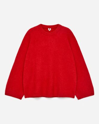 Arket Pullover Aus Alpakawolle Und Wolle -Rot