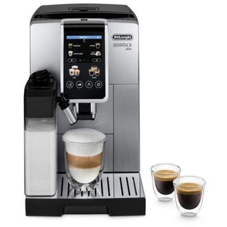 DeLonghi Machines &agrave; caf&eacute; - Machine &agrave; caf&eacute; automatique Dinamica Plus, argent ECAM380.85.SB