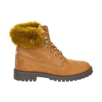 Guess Flache Stiefeletten mit Samteffekt und runder Spitze - - Shoes - Damen - Braun - 35 EU