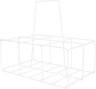 Cabilock Eisen Flaschenhalter Tragekorb für Milchflaschen und Bierflaschen Tragbarer Wasserdichter und Langlebiger Aufbewahrungskorb aus Robustem Eisen Praktis