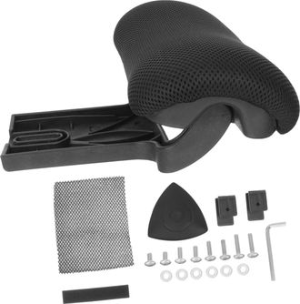 SOLUSTRE Kopfstütze Für Arbeitsstühle Höhenverstellbar Abnehmbar Passend Für Bürostühle Einfache Montage Mit Schrauben Aus Hochwertigem Material