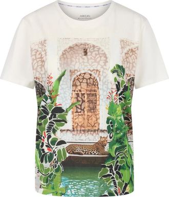 Marc Cain Femme, Tops, Blanc, Taille: 44 FR T-shirt imprim&eacute; Rethink Together