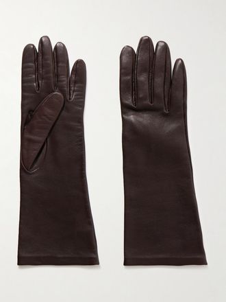 Khaite Gants En Cuir Remo Mid - Marron