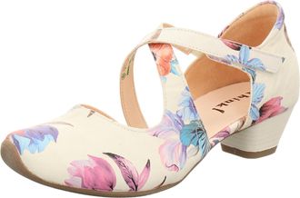 Think Damen DUENE chromfrei gegerbte nachhaltige Wechselfußbett Hausschuh, 2 Ice/Kombi, EU