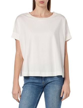 Geox Womens W Over R T-Shirt, Brilliant White, Small
