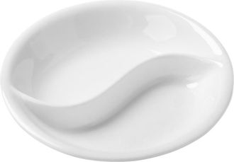 Amosfun Keramik Saucensch&auml;lchen Rund 3,5 Zoll Mit Unterteilung Glatte Oberfl&auml;che Vielseitig F&uuml;r Gew&uuml;rze Essig Und N&uuml;sse Serviergeschirr F&uuml;r K&uuml;che Und Partys