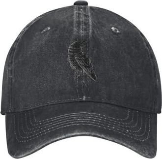 Generic Corbeau Noir Homme Femme Casquette De Baseball sans D&eacute;formation Casquettes Snapback Respirant Trucker Caps pour Running Randonn&eacute;e Cyclisme