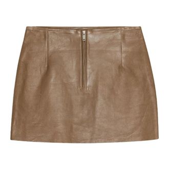 Remain Femme, Jupes, Beige, Taille: 36 FR Mini-jupe en cuir