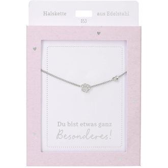 Depesche Damen Halskette mit Herz-Anh&auml;nger, Silberfarbend oder Goldfarbend, 42-47cm Verstellbar, in verschiedenen Varianten mit Symbolen, Buchstaben oder Stern