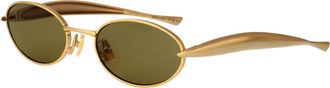 Bottega Veneta BV1386S Metal Frame Sunglasses - Gold