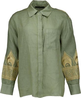 Greek Archaic Kori Femme, Blouses et Chemises, Vert, Taille: 40 FR 2035038 Top