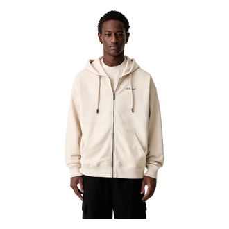 Off-white SweaT-shirt z kapturem Half Arrows - Homme - Sweatshirts et sweats &agrave; capuche - Beige - Taille: M