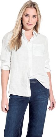 Cecil Damen Bluse aus Leinen White XL