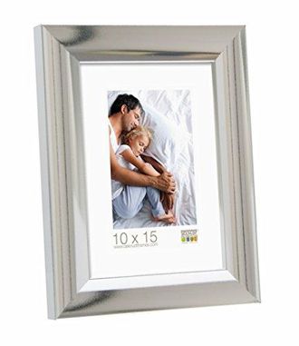 Deknudt Frames S43WD1-30.0X40.0 Bilderrahmen, Kunstharz, glänzend, 45,2 x 35,2 x 1,6 cm, silberfarben