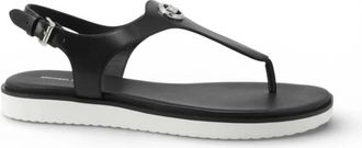 Michael Kors Femme, Chaussures, Noir, Taille: 37 EU Val Sandale Nu-Pieds en Cuir