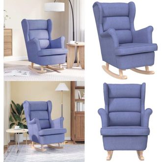 vidaXL Schaukelsessel Jeansblau 74x90x102 cm Stoff - Vidaxl
