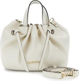 Caf&egrave;noir Petit Sac Cabas &Agrave; Volants, Bandouli&egrave;re Amovible, Pour Femme, Couleur Blanc, Taille Taille Unique