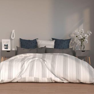 vidaXL vidaXL Nachttische 2 Stk. Grau 40x40x56 cm Holzwerkstoff
