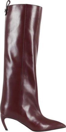 The Attico Femme, Chaussures, Brun, Taille: 36 EU Botte Noire en Cuir &agrave; Bout Pointu