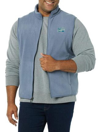 Amazon Essentials Disney | Marvel | Star Wars Herren Polarfleece-Westen, Marvel Comic Logo, XL