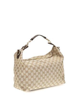 Gucci Mens Medium Brera Handbag Vint.sand-Dk.bro-Vrv Fabric Shoulder Bags Vint.sand/dk.bro/vrv