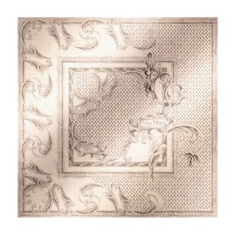 Max Mara Femme, Accessoires, Beige, Taille: ONE Size Carr&eacute; 90W Foulard