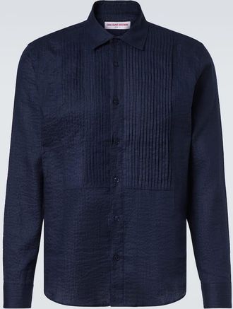 Orlebar Brown Chemise de costume Giles en coton et lin